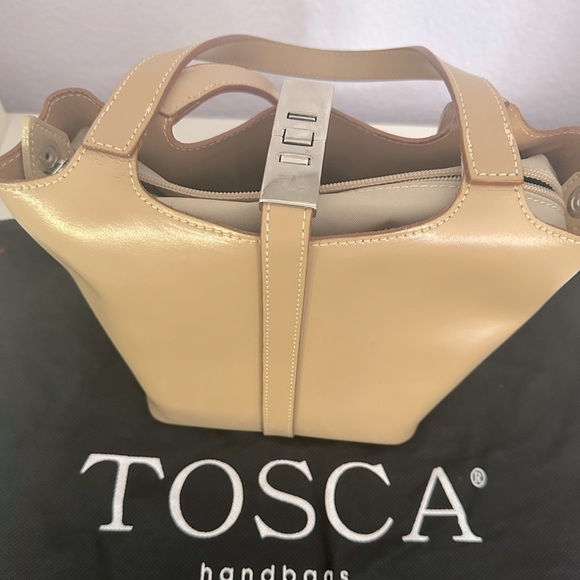 Tosca | Bags | Tosca Handbag With Removable Inner Bag Beige Nwt | Poshmark